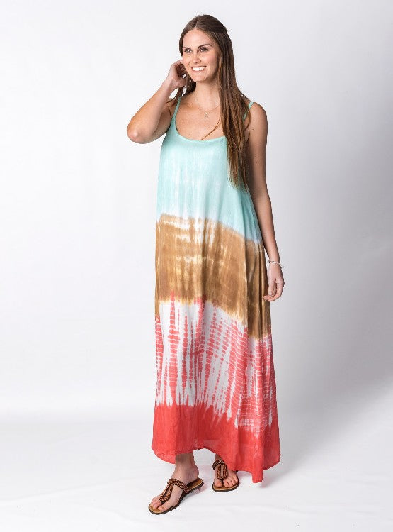 VESTIDO LARGO RODAS TOSCA/CORAL TU – Bagus